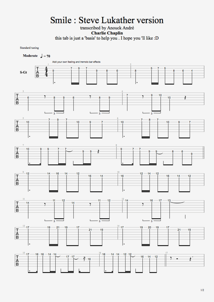 SMILE : Steve Lukather (Tabs) – GuitarUp